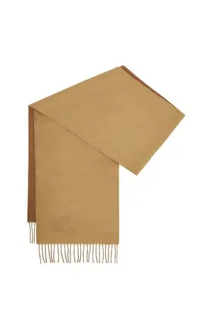 Loewe Scarf In Wool And Cashmere Beige/brown