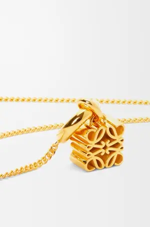 Loewe Anagram Pendant Necklace - Gold