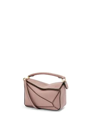 Loewe Luxury Mini Puzzle Bag In Soft Grained Calfskin Dark Blush