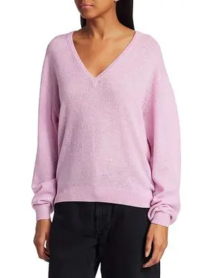 Khaite Sam Cashmere V-neck Sweater Size