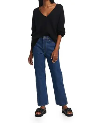 Khaite Sam Cashmere V-neck Sweater Size