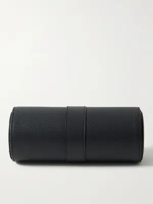 Smythson Panama Cross-grain Leather Watch Roll