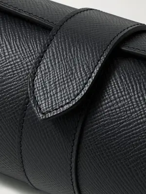 Smythson Panama Cross-grain Leather Watch Roll