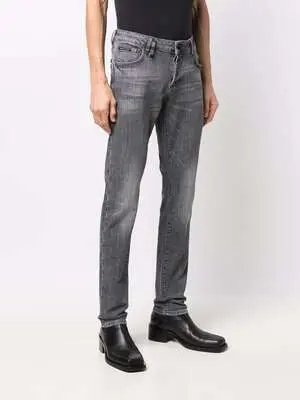 Philipp Plein Low-rise Slim-fit Jeans - Grey