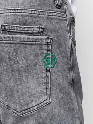 Philipp Plein Low-rise Slim-fit Jeans - Grey