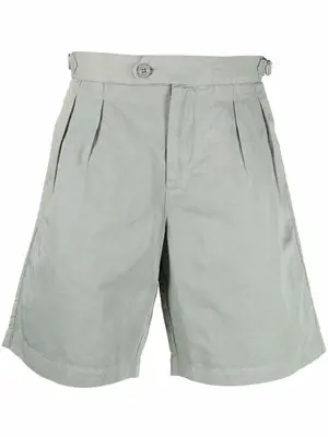 Orlebar Brown Pleated Straight-leg Shorts - Green