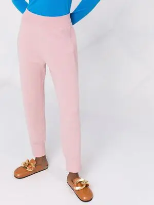 Alberta Ferretti Ribbed-detailing Knitted Track Pants