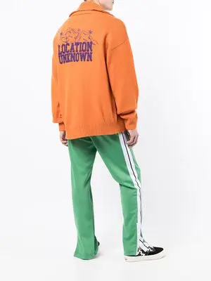 Palm Angels Wool-blend Zipped Cardigan