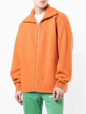 Palm Angels Wool-blend Zipped Cardigan