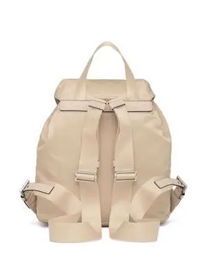 Prada Re-nylon Backpack With Saffiano Details - Neutrals