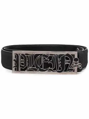 Philipp Plein Logo-plaque Belt - Black
