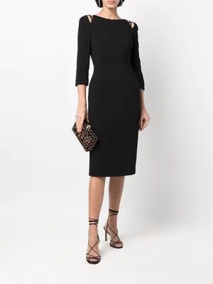 Alberta Ferretti Strap-detail Knee-length Dress
