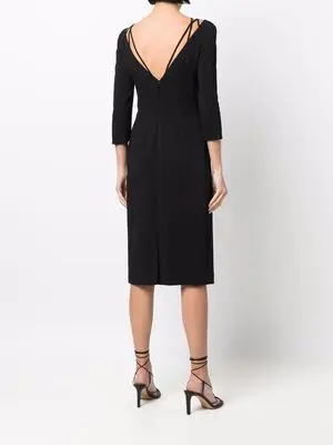 Alberta Ferretti Strap-detail Knee-length Dress