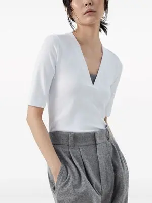 Brunello Cucinelli Monili Chain-embellished T-shirt - White