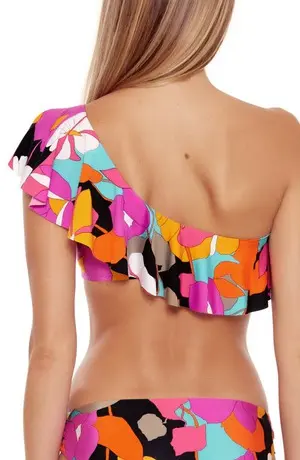 Trina Turk Gemini One-shoulder Bikini Top