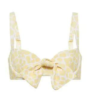 ALEXANDRA MIRO Clara Printed Bikini Top - Yellow