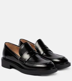 GIANVITO ROSSI Harris Leather Loafers - Black