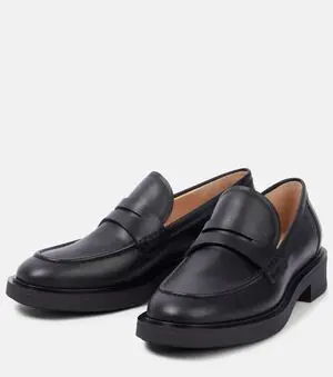GIANVITO ROSSI Harris Leather Loafers - Black