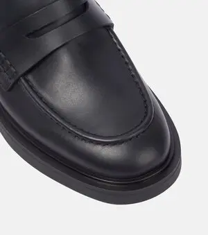 GIANVITO ROSSI Harris Leather Loafers - Black
