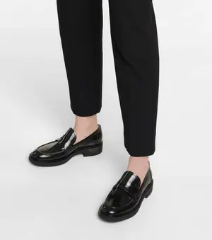 GIANVITO ROSSI Harris Leather Loafers