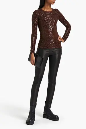 Roberto Cavalli Leather Skinny Pants