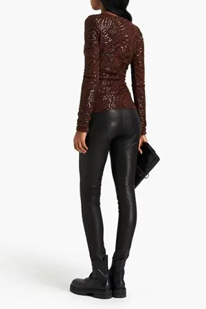 Roberto Cavalli Leather Skinny Pants