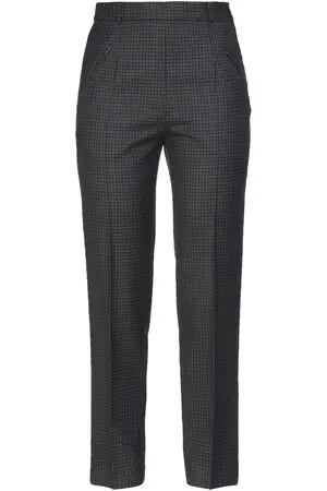 MAISON MARGIELA Prince Of Wales Checked Wool Slimleg Pants - Slate Blue
