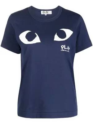 Play Comme Des Garcon Eye-print T-shirt - Blue