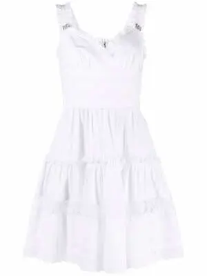 White Tiered Dresses