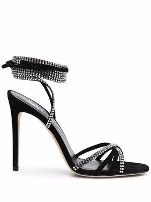 Paris Texas Holly Nicole Crystal-embellished Sandals - Black