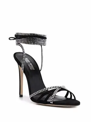 Paris Texas Holly Nicole Crystal-embellished Sandals - Black
