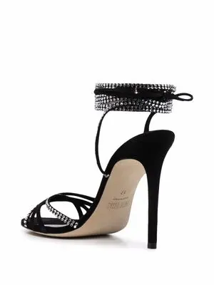 Paris Texas Holly Nicole Crystal-embellished Sandals - Black