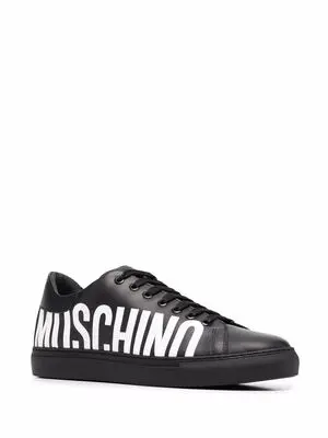 Moschino Logo-print Leather Sneakers
