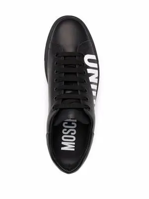Moschino Logo-print Leather Sneakers