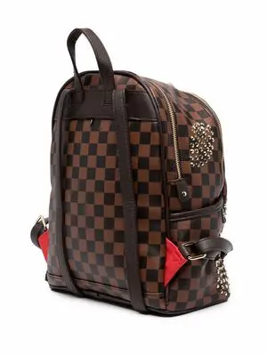 SPRAYGROUND Checkerboard Stud-embellished Backpack