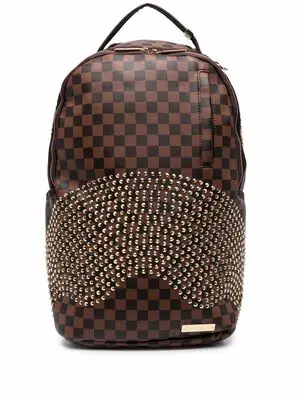 SPRAYGROUND Checkerboard Stud-embellished Backpack