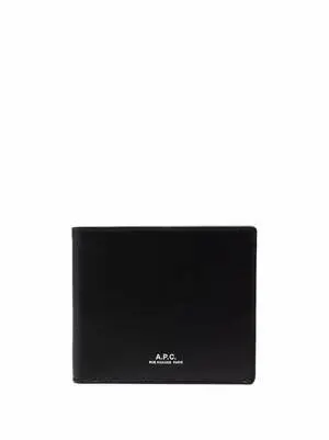 A.p.c. Logo-print Leather Wallet - Black