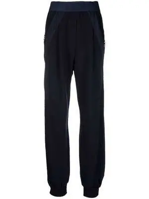 Alberta Ferretti Cut-out Detail Track Pants - Blue