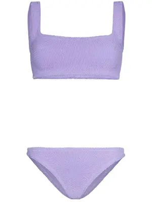 Hunza G Xandra Textured Bikini Set - Purple