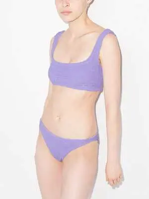 Hunza G Xandra Crinkle-effect Bikini - Purple