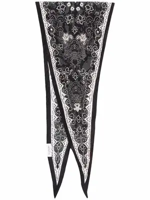 Acne Studios Paisley-print Bandana Scarf - Black