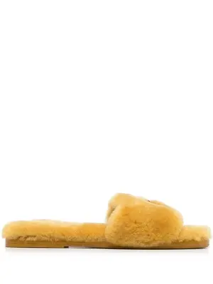 Tory Burch Jeweled Shearling Slides
