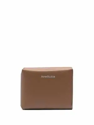Acne Studios Grained-effect Trifold Wallet - Brown