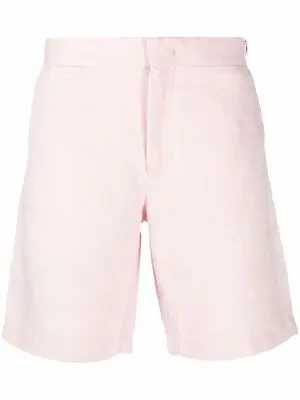 Orlebar Brown Norwich Linen Tailored Shorts Pink