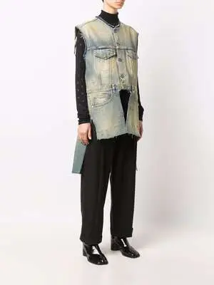 MAISON MARGIELA Derelict Asymmetric Denim Gilet