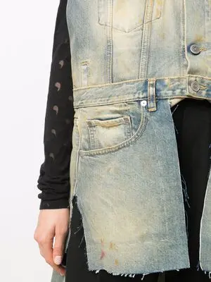 MAISON MARGIELA Derelict Asymmetric Denim Gilet