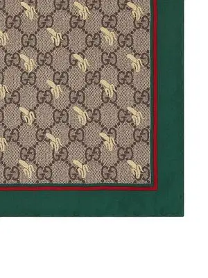 Gucci Gg Banana Silk Pocket Square