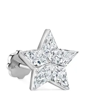 MARIA TASH Diamond Star Stud Earring - White