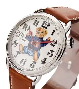 Polo Ralph Lauren Steel Sitting Polo Bear Strap Watch