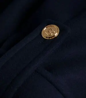 Balmain Wool-cashmere Belted Coat